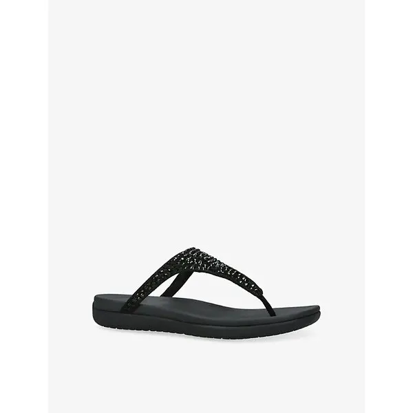 Fitflop Solay Crystal Woven Sandals - Black