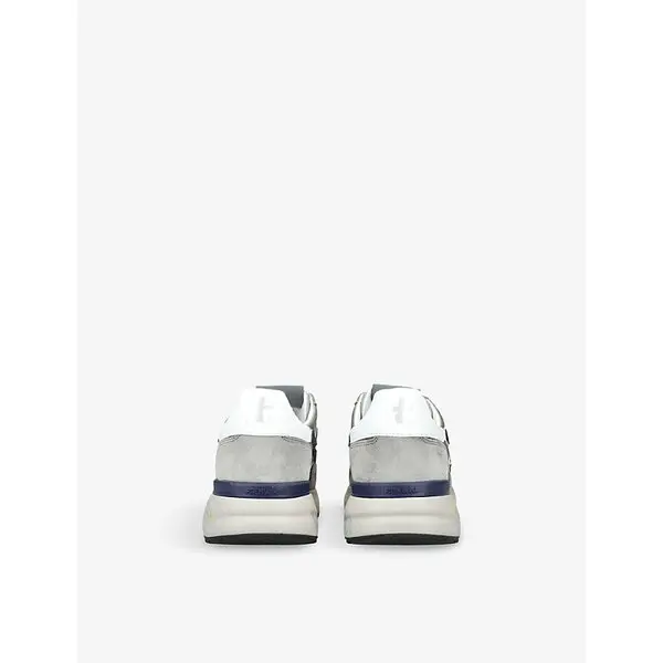 Premiata Mick Suede And Woven Trainers - Grey/m.cmb