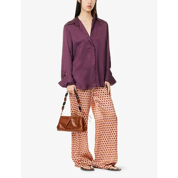 Dries Van Noten Celindra Relaxed-fit Satin Shirt - Auber