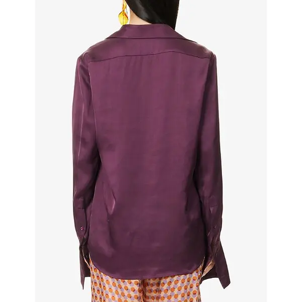 Dries Van Noten Celindra Relaxed-fit Satin Shirt - Auber