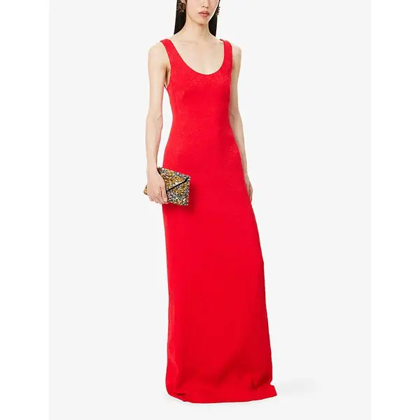 Dries Van Noten Floral Jacquard Cotton-blend Maxi Dress