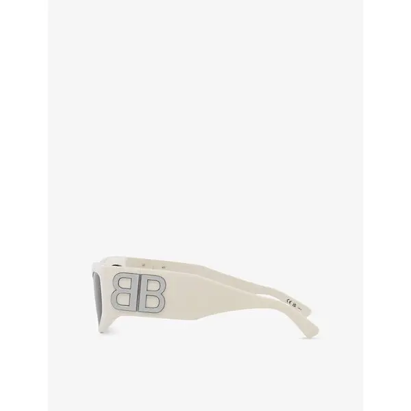Balenciaga Rectangle-frame Sunglasses - White