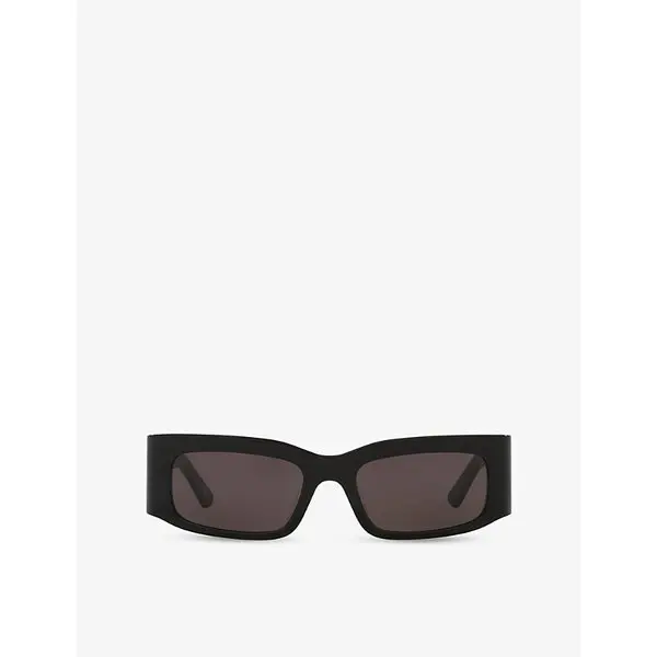 Balenciaga Rectangle-frame Acetate Sunglasses - Black