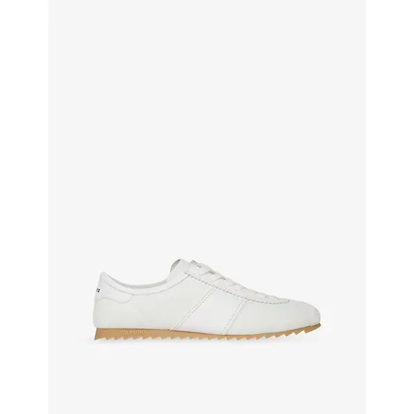 Sandro Leather And Suede Trainers - White