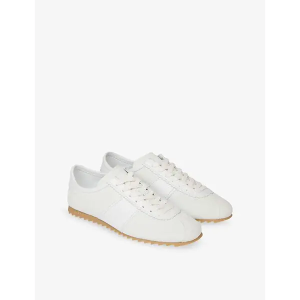 Sandro Leather And Suede Trainers - White