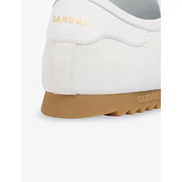 Sandro Leather And Suede Trainers - White