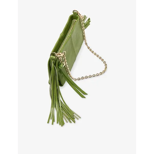 Maje Leather Pouch With Chain Strap