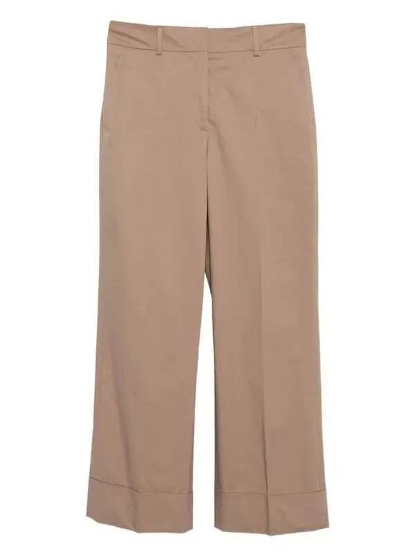 Incotex Arlys Wide-leg Cuffed Trousers - Brown
