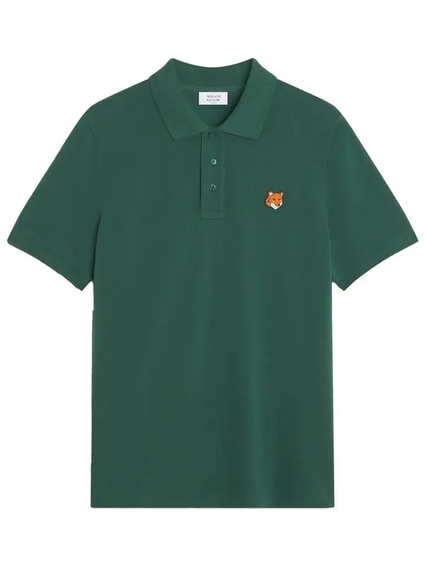 Maison Kitsuné Fox Head Regular Fit Polo - Green