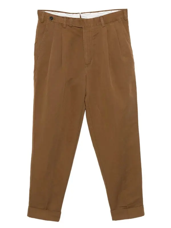 PT TORINO Vintage Carrot Trousers - Brown