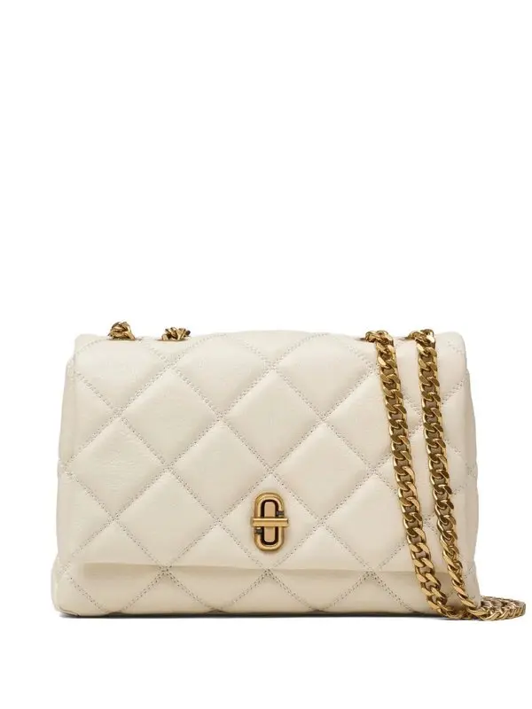 Marc Jacobs Quilted Shoulder Bag With Chain Strap - White