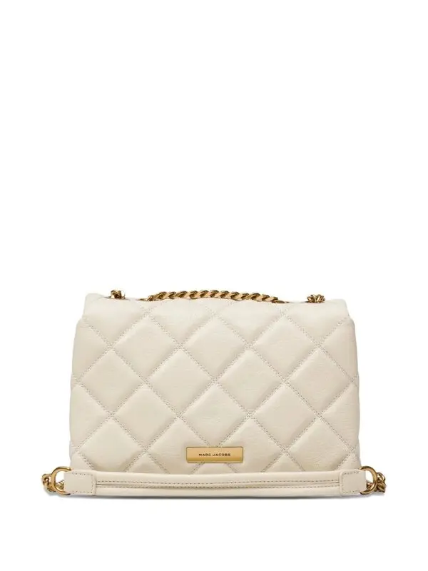 Marc Jacobs Quilted Shoulder Bag With Chain Strap - White