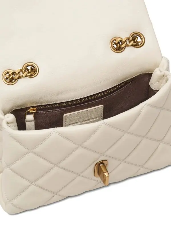 Marc Jacobs Quilted Shoulder Bag With Chain Strap - White