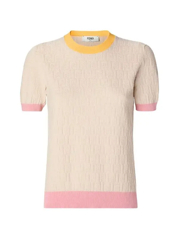 Fendi Color Block Ff Top - Nude & Neutrals