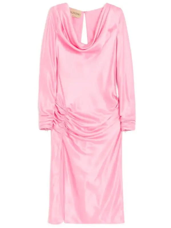 Valentino Garavani Crepe Satin Dress - Pink & Purple