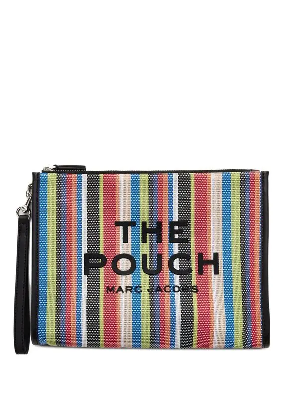 Marc Jacobs Stripe Mesh Large Pouch - Multi