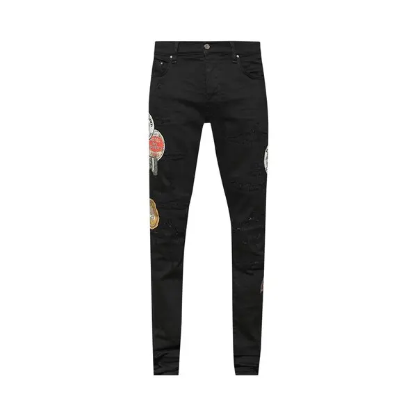 Amiri Travel Patch Repair Jeans - Black