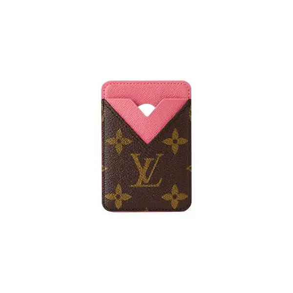 LOUIS VUITTON Magnetic Card Holder Monogram Canvas/eugenie Pink - Brown