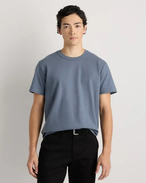 Quince Heavyweight T-shirt - Faded Indigo