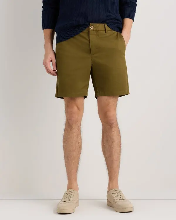 Quince Classic Stretch Chino Shorts - Military Olive