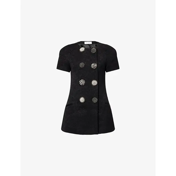 Dries Van Noten Bonny Jewel-embellished Woven Jacket - Black