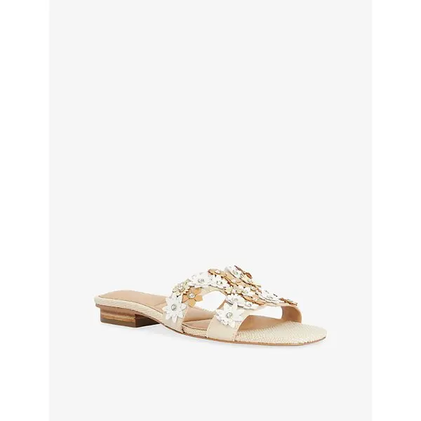 DUNE Loupes Floral Leather Sandals