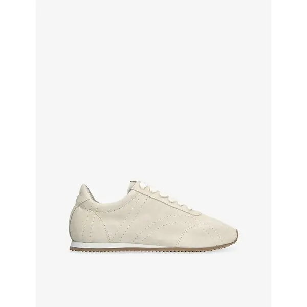 TOTEME Flex Suede Trainers - Winter Wht