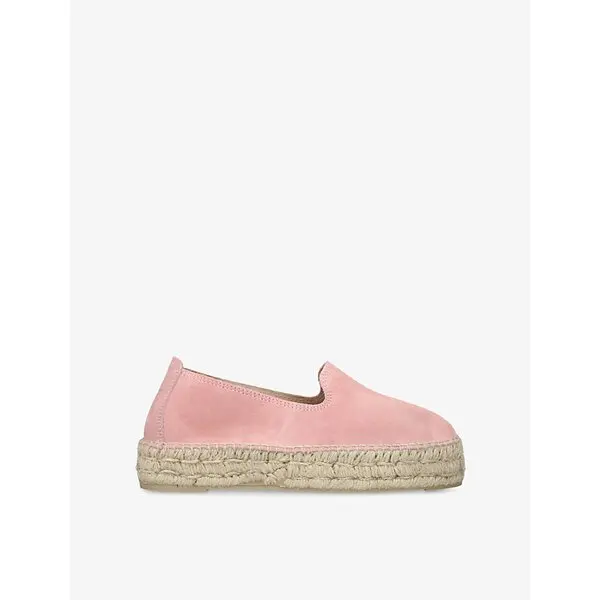 Manebí Hamptons Double-sole Suede Espadrilles - Pale Pink