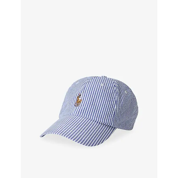 Polo Ralph Lauren Striped Cotton-blend Cap - Cruise Royal Seersucker