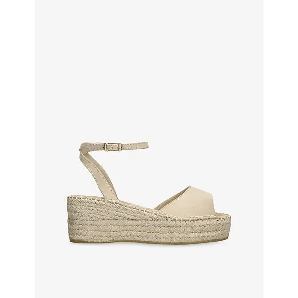 Manebí Hamptons Suede Espadrille Wedge Sandals - Champagne