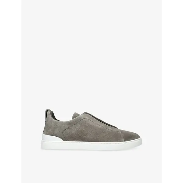Zegna Triple Stitch™ Suede Trainers - Gunmetal