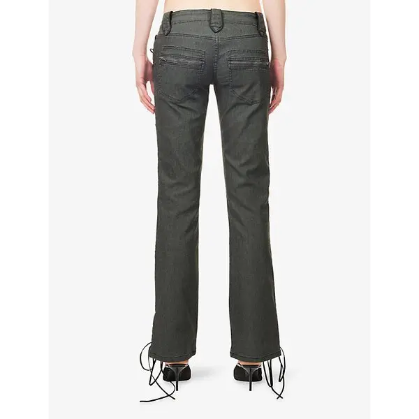 JADED LONDON Charis Lace-up Bootcut Stretch-denim Jeans