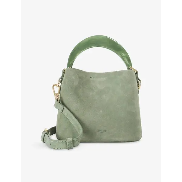 DUNE Dharla Top-handle Suede Handbag - Sage Suede