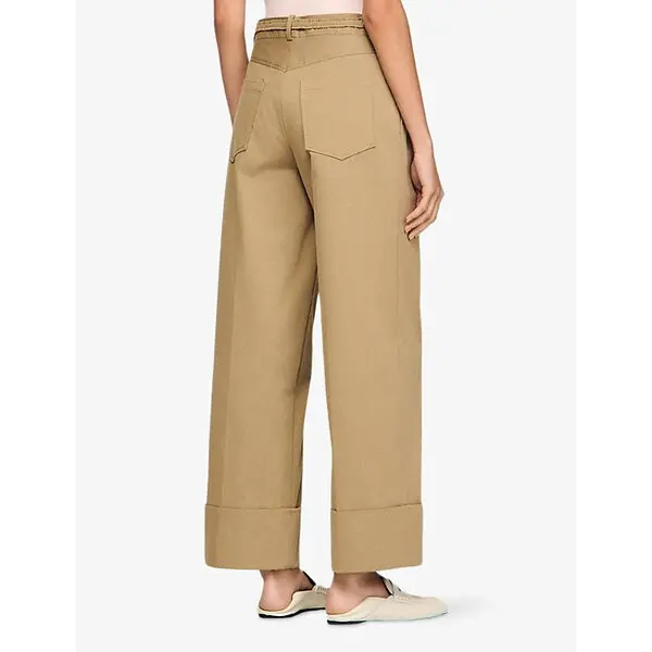 Sandro High-rise Wide-leg Suit Trousers