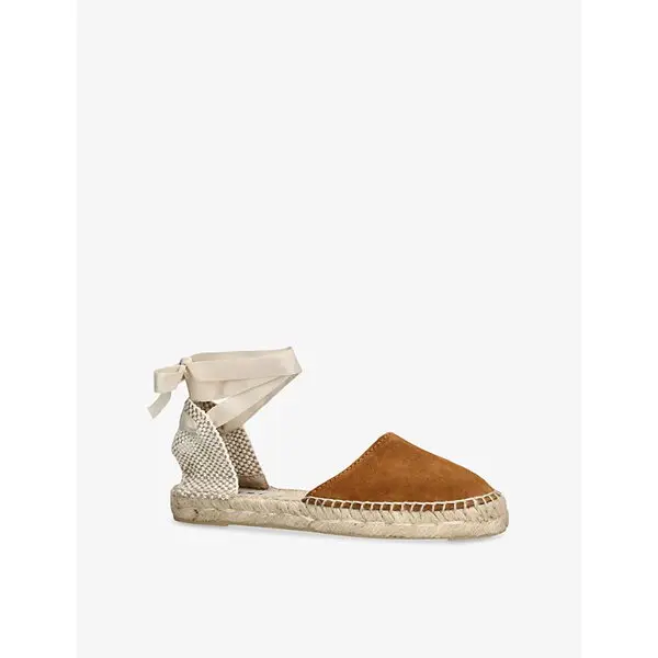 Manebí Hamptons Suede Espadrilles - Mid Brown