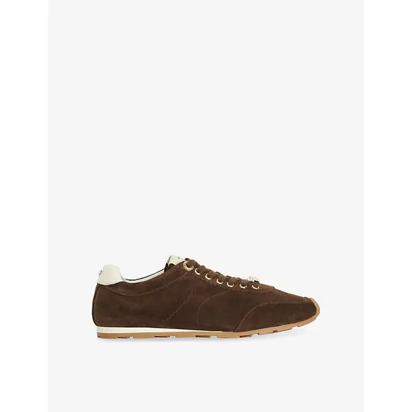 DUNE Evalinna Suede Trainers - Brown Suede