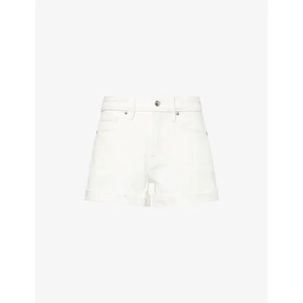 Good American Relaxed Denim Shorts - White001