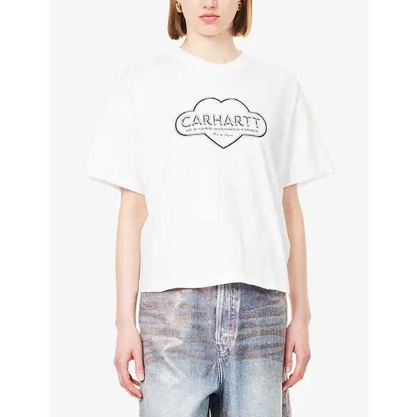 Carhartt Work In Progress Cloud Heart Logo-print Cotton T-shirt
