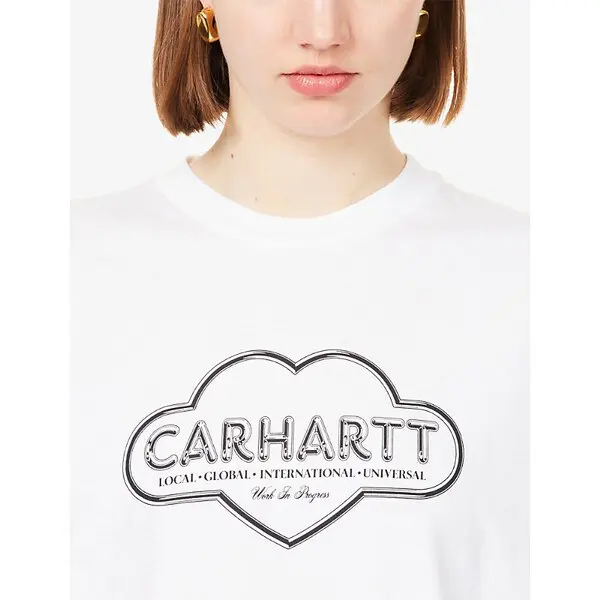 Carhartt Work In Progress Cloud Heart Logo-print Cotton T-shirt