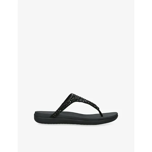 Fitflop Solay Crystal Woven Sandals - Black