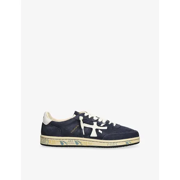 Premiata Bskt Clay Suede Trainers - Navy