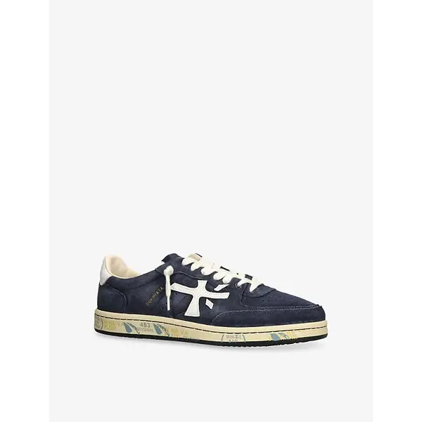 Premiata Bskt Clay Suede Trainers - Navy