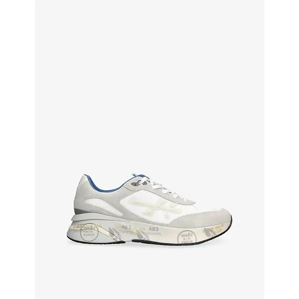 Premiata Moerun Suede And Mesh Trainers - White