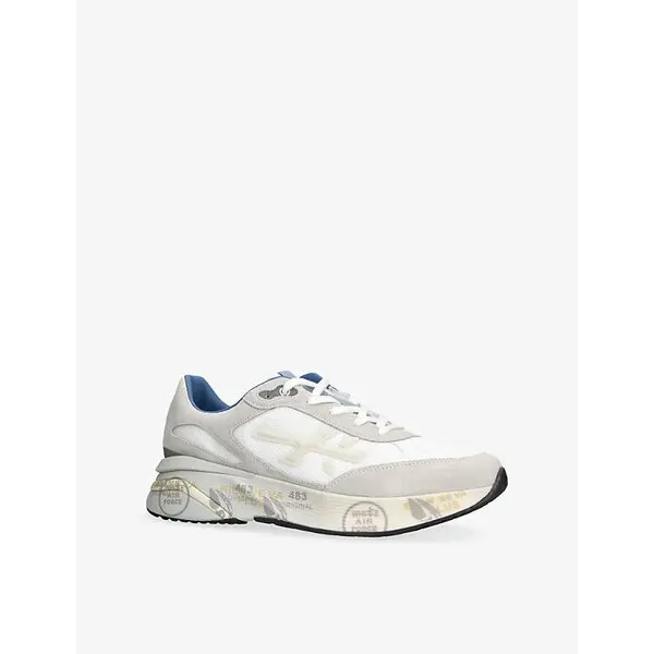 Premiata Moerun Suede And Mesh Trainers - White