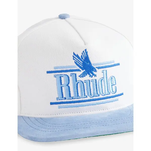 Rhude Logo-embroidered Cotton Cap - Blue