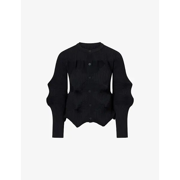 Issey Miyake Linkage Seamless Knitted Cardigan - Black