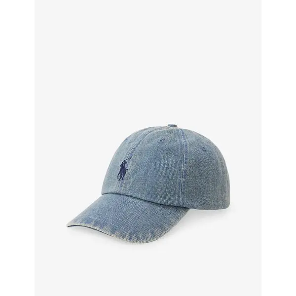 Polo Ralph Lauren Brand-embroidered Denim Cap - Light Wash Denim