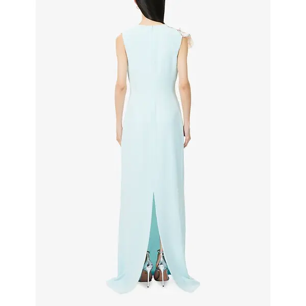 Costarellos Perlina Sequin-embellished Gown - Blue Waters