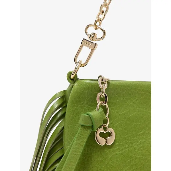 Maje Leather Pouch With Chain Strap