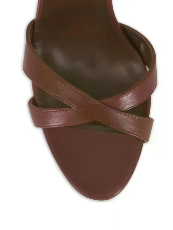 Manolo Blahnik Callasli Crossover-strap Sandals - Brown